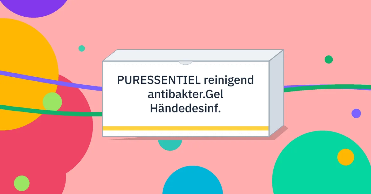 Symbolbild: Packung mit der Aufschrift PURESSENTIEL reinigend antibakter.Gel Händedesinf. (PZN 16021665) – Verfügbarkeit und Bezug in Apotheken in Frankfurt am Main