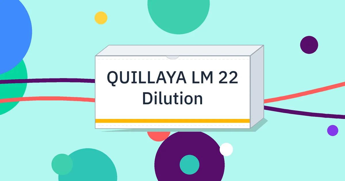 Symbolbild: Packung mit der Aufschrift QUILLAYA LM 22 Dilution (PZN 13675142) – Verfügbarkeit und Bezug in Apotheken in Frankfurt am Main