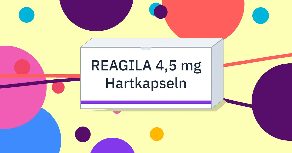 Symbolbild: Packung mit der Aufschrift REAGILA 4,5 mg Hartkapseln (PZN 19253241) – Verfügbarkeit und Bezug in Apotheken in Frankfurt am Main