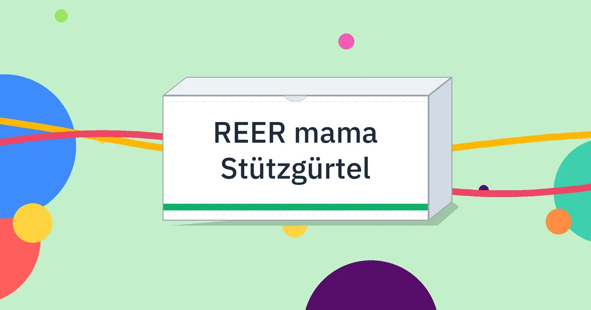 Symbolbild: Packung mit der Aufschrift REER mama Stützgürtel (PZN 19501213) – Verfügbarkeit und Bezug in Apotheken in Frankfurt am Main