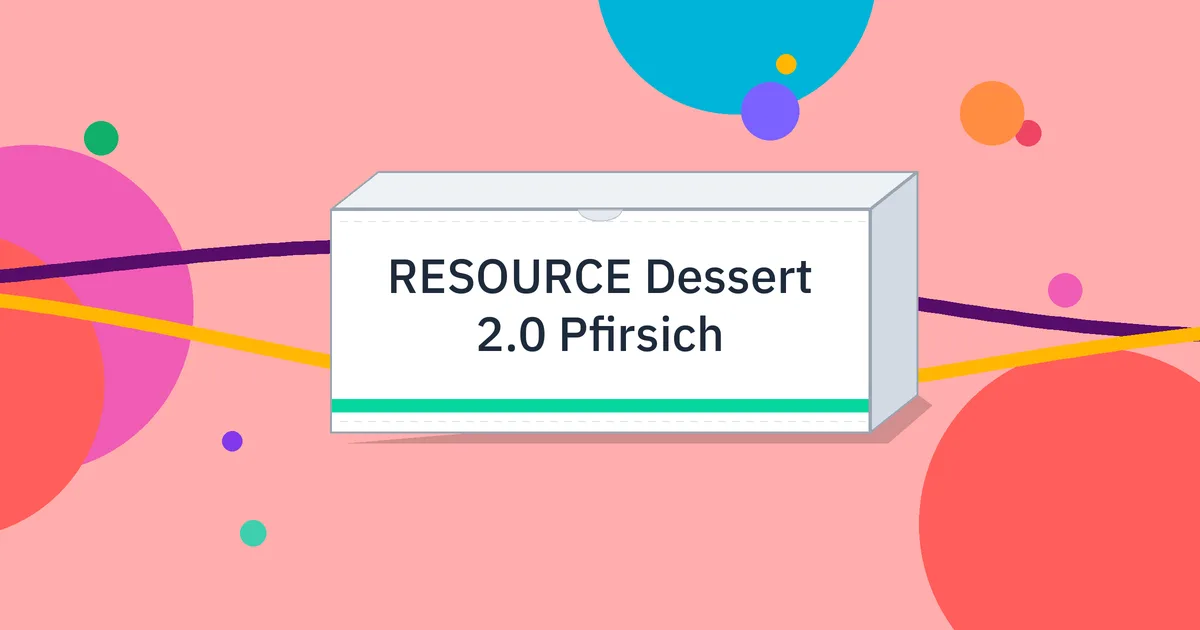 Symbolbild: Packung mit der Aufschrift RESOURCE Dessert 2.0 Pfirsich (PZN 18049165) – Verfügbarkeit und Bezug in Apotheken in Frankfurt am Main
