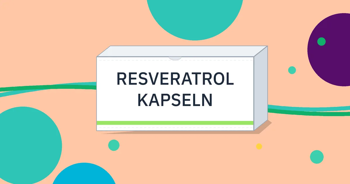 Symbolbild: Packung mit der Aufschrift RESVERATROL KAPSELN (PZN 19945631) – Verfügbarkeit und Bezug in Apotheken in Frankfurt am Main