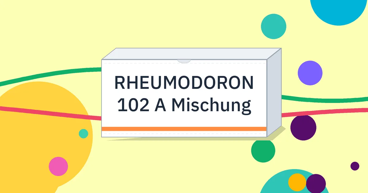 Symbolbild: Packung mit der Aufschrift RHEUMODORON 102 A Mischung (PZN 13893703) – Verfügbarkeit und Bezug in Apotheken in Frankfurt am Main
