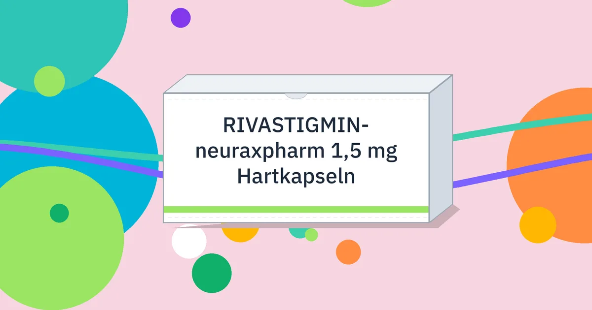Symbolbild: Packung mit der Aufschrift RIVASTIGMIN-neuraxpharm 1,5 mg Hartkapseln (PZN 09750814) – Verfügbarkeit und Bezug in Apotheken in Frankfurt am Main