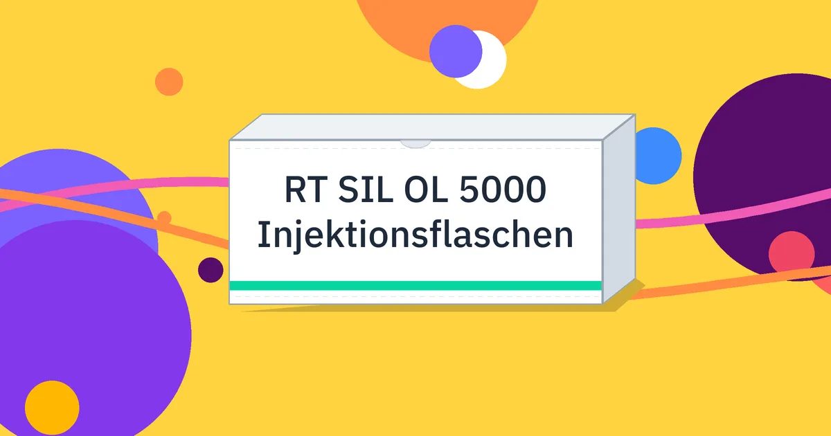 Symbolbild: Packung mit der Aufschrift RT SIL OL 5000 Injektionsflaschen (PZN 05378789) – Verfügbarkeit und Bezug in Apotheken in Frankfurt am Main