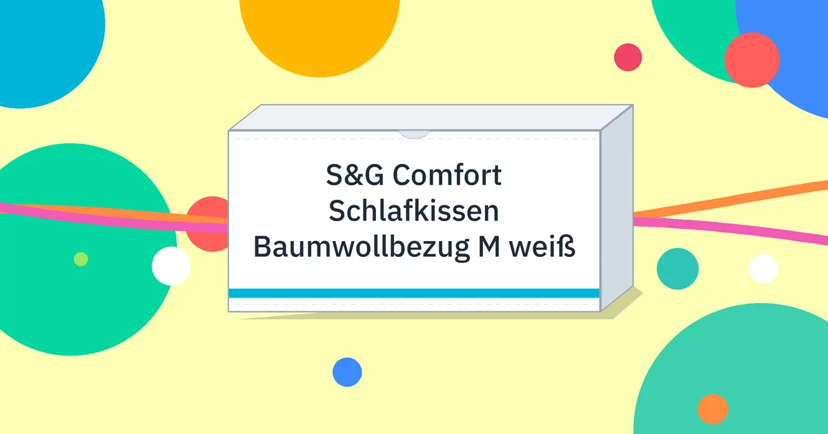 Symbolbild: Packung mit der Aufschrift S&G Comfort Schlafkissen Baumwollbezug M weiß (PZN 03711776) – Verfügbarkeit und Bezug in Apotheken in Frankfurt am Main