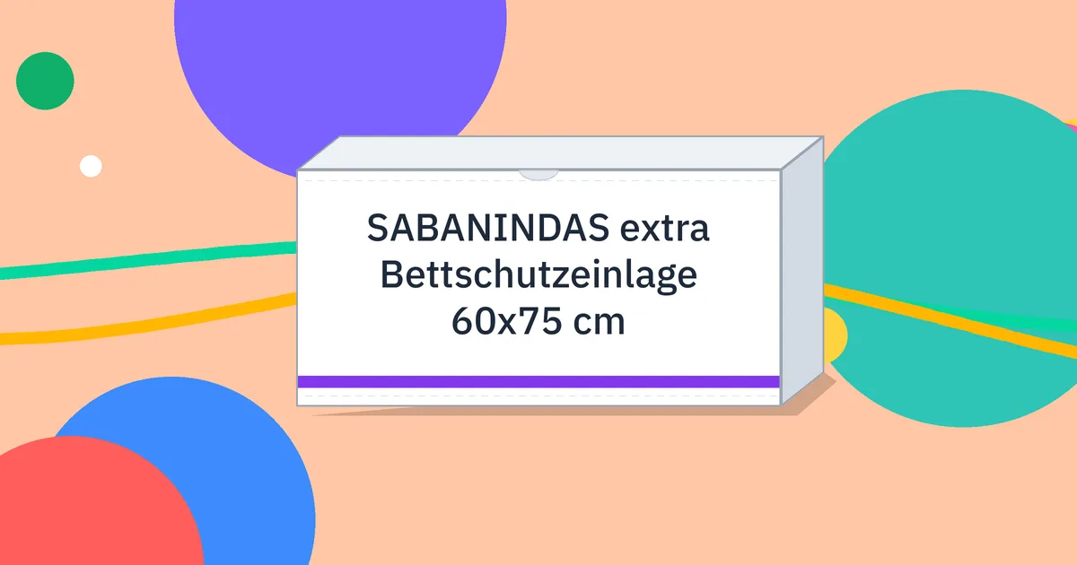 Symbolbild: Packung mit der Aufschrift SABANINDAS extra Bettschutzeinlage 60x75 cm (PZN 11132880) – Verfügbarkeit und Bezug in Apotheken in Frankfurt am Main