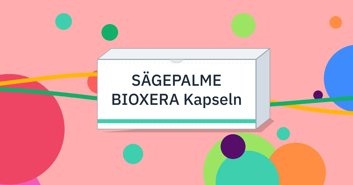 Symbolbild: Packung mit der Aufschrift SÄGEPALME BIOXERA Kapseln (PZN 08669323) – Verfügbarkeit und Bezug in Apotheken in Frankfurt am Main