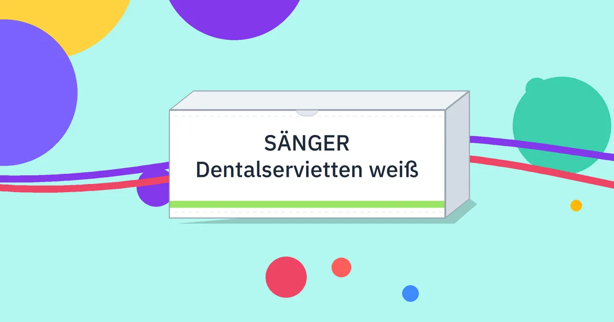 Symbolbild: Packung mit der Aufschrift SÄNGER Dentalservietten weiß (PZN 00774204) – Verfügbarkeit und Bezug in Apotheken in Frankfurt am Main