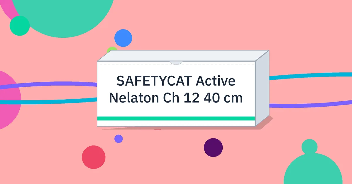 Symbolbild: Packung mit der Aufschrift SAFETYCAT Active Nelaton Ch 12 40 cm (PZN 02695880) – Verfügbarkeit und Bezug in Apotheken in Frankfurt am Main