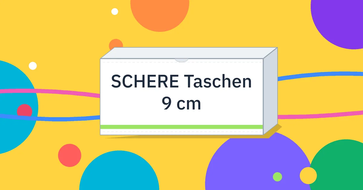 Symbolbild: Packung mit der Aufschrift SCHERE Taschen 9 cm (PZN 01735867) – Verfügbarkeit und Bezug in Apotheken in Frankfurt am Main
