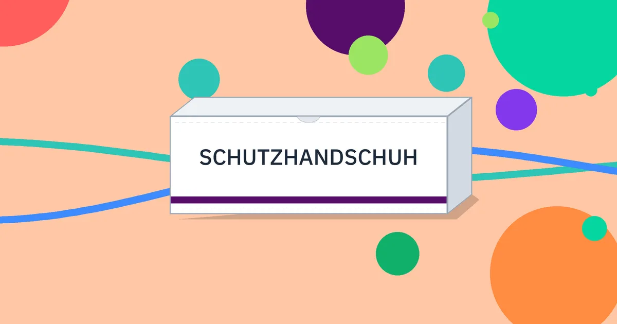 Symbolbild: Packung mit der Aufschrift SCHUTZHANDSCHUH (PZN 00078456) – Verfügbarkeit und Bezug in Apotheken in Frankfurt am Main