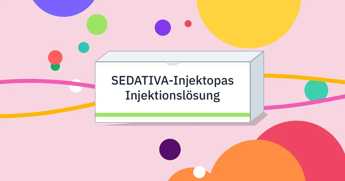 Symbolbild: Packung mit der Aufschrift SEDATIVA-Injektopas Injektionslösung (PZN 11127910) – Verfügbarkeit und Bezug in Apotheken in Frankfurt am Main