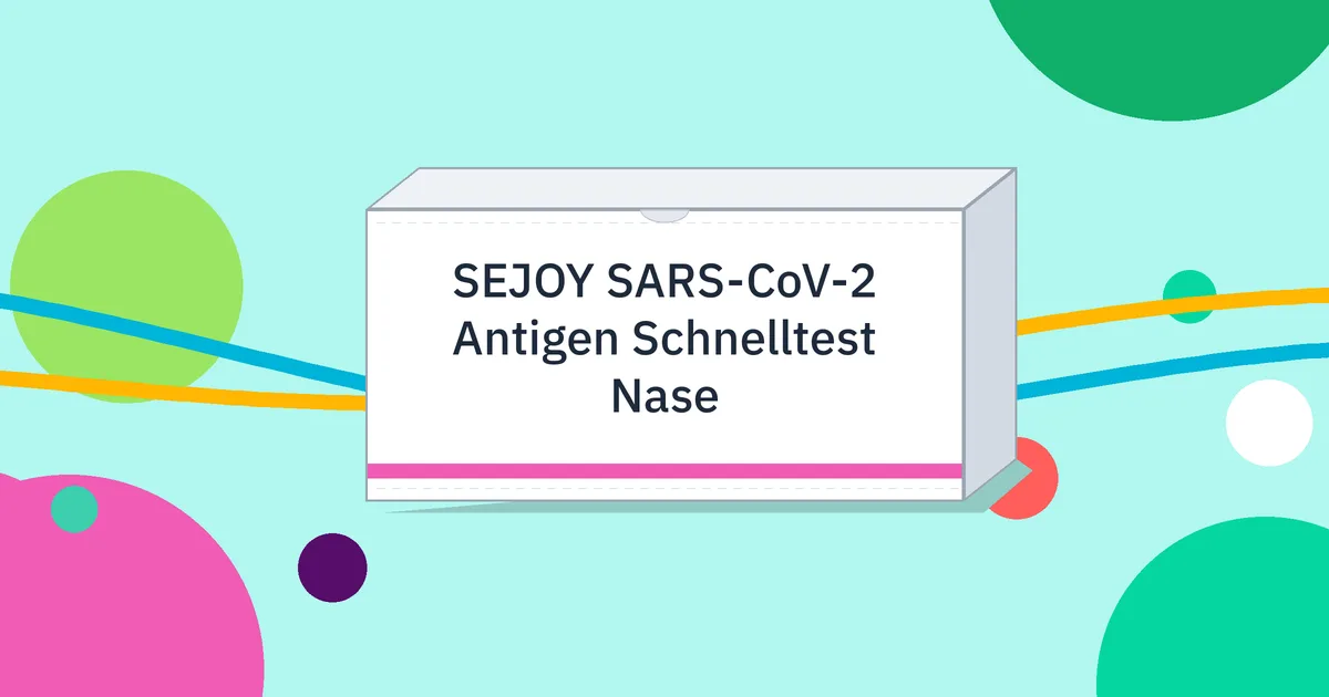 Symbolbild: Packung mit der Aufschrift SEJOY SARS-CoV-2 Antigen Schnelltest Nase (PZN 18247706) – Verfügbarkeit und Bezug in Apotheken in Frankfurt am Main