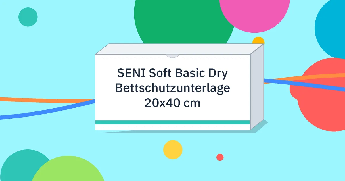 Symbolbild: Packung mit der Aufschrift SENI Soft Basic Dry Bettschutzunterlage 20x40 cm (PZN 14235250) – Verfügbarkeit und Bezug in Apotheken in Frankfurt am Main