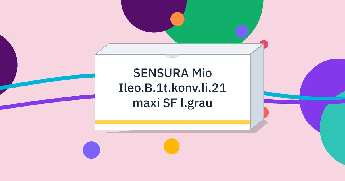 Symbolbild: Packung mit der Aufschrift SENSURA Mio Ileo.B.1t.konv.li.21 maxi SF l.grau (PZN 11099183) – Verfügbarkeit und Bezug in Apotheken in Frankfurt am Main