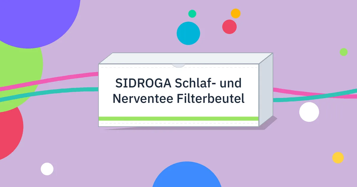 Symbolbild: Packung mit der Aufschrift SIDROGA Schlaf- und Nerventee Filterbeutel (PZN 05485717) – Verfügbarkeit und Bezug in Apotheken in Frankfurt am Main