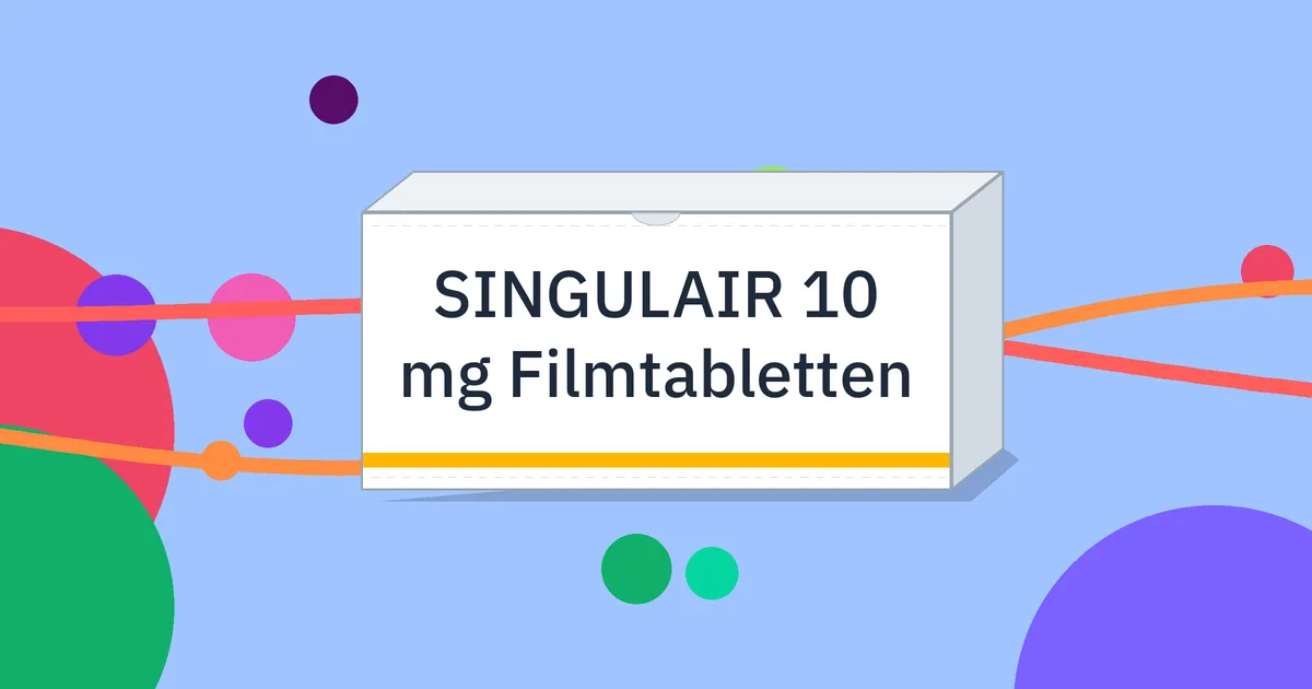 Symbolbild: Packung mit der Aufschrift SINGULAIR 10 mg Filmtabletten (PZN 18784634) – Verfügbarkeit und Bezug in Apotheken in Frankfurt am Main