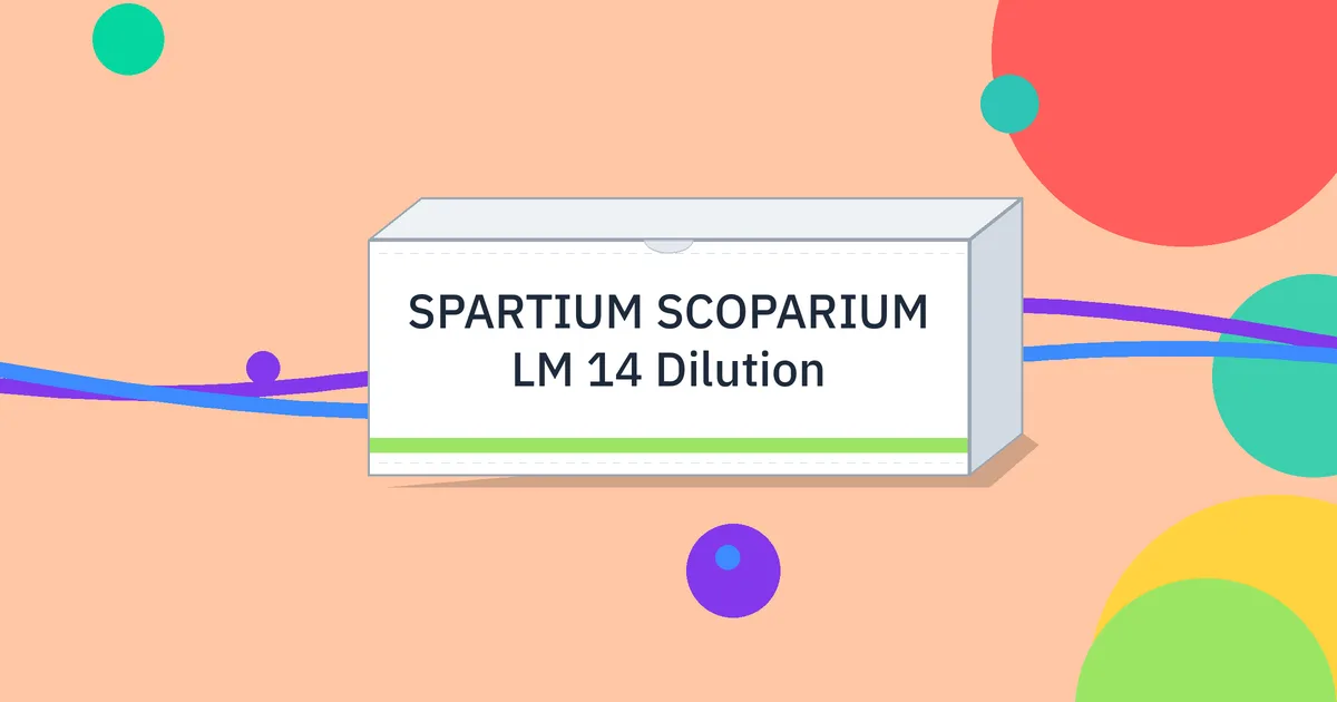 Symbolbild: Packung mit der Aufschrift SPARTIUM SCOPARIUM LM 14 Dilution (PZN 13194738) – Verfügbarkeit und Bezug in Apotheken in Frankfurt am Main