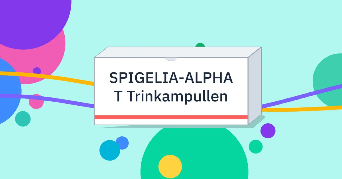 Symbolbild: Packung mit der Aufschrift SPIGELIA-ALPHA T Trinkampullen (PZN 10222397) – Verfügbarkeit und Bezug in Apotheken in Frankfurt am Main