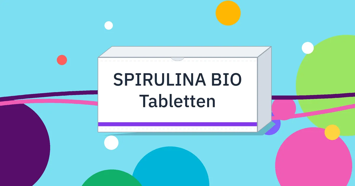 Symbolbild: Packung mit der Aufschrift SPIRULINA BIO Tabletten (PZN 11163834) – Verfügbarkeit und Bezug in Apotheken in Frankfurt am Main