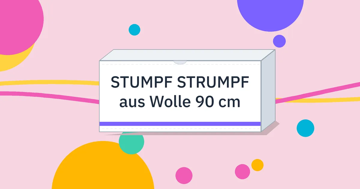 Symbolbild: Packung mit der Aufschrift STUMPF STRUMPF aus Wolle 90 cm (PZN 01978630) – Verfügbarkeit und Bezug in Apotheken in Frankfurt am Main