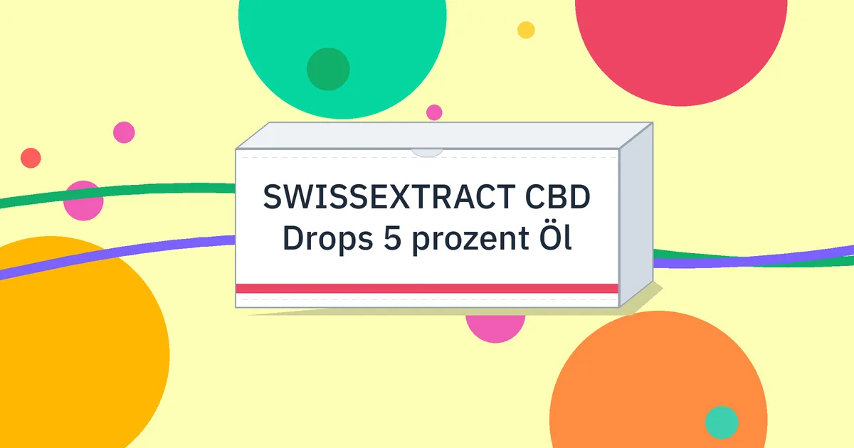 Symbolbild: Packung mit der Aufschrift SWISSEXTRACT CBD Drops 5 prozent Öl (PZN 20695027) – Verfügbarkeit und Bezug in Apotheken in Frankfurt am Main
