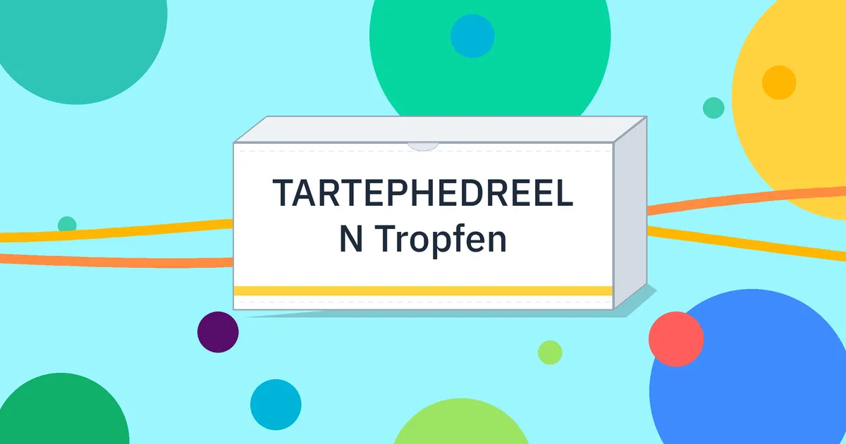 Symbolbild: Packung mit der Aufschrift TARTEPHEDREEL N Tropfen (PZN 00676370) – Verfügbarkeit und Bezug in Apotheken in Frankfurt am Main
