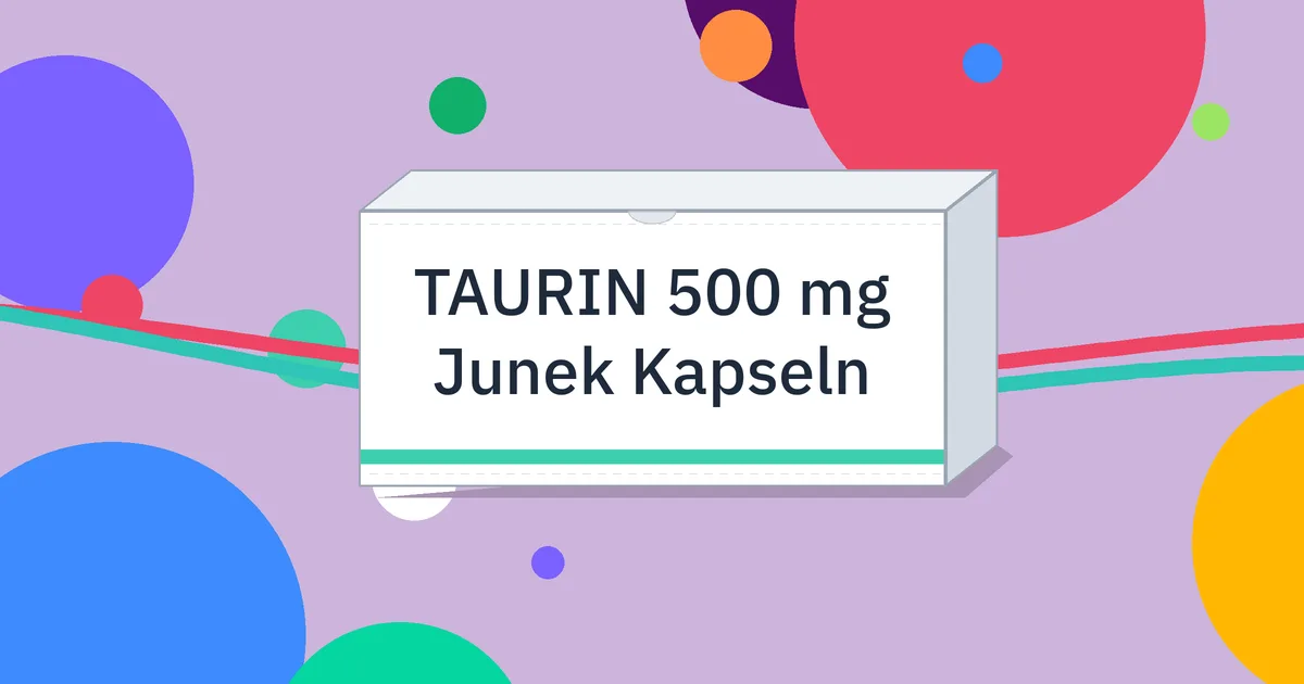 Symbolbild: Packung mit der Aufschrift TAURIN 500 mg Junek Kapseln (PZN 00135450) – Verfügbarkeit und Bezug in Apotheken in Frankfurt am Main