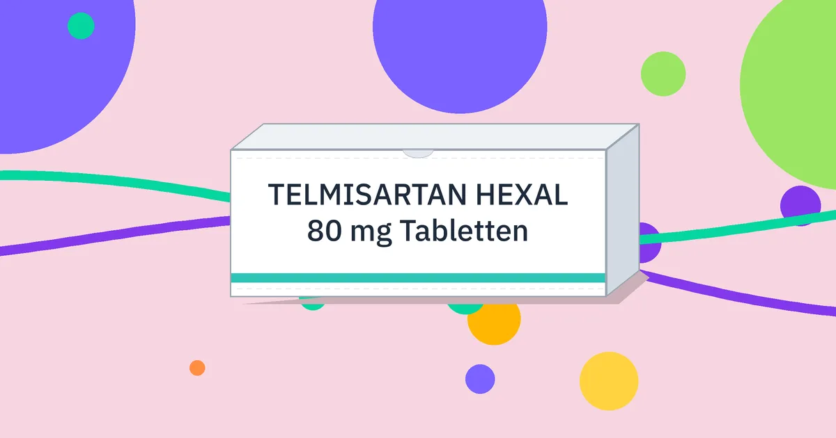 Symbolbild: Packung mit der Aufschrift TELMISARTAN HEXAL 80 mg Tabletten (PZN 08928339) – Verfügbarkeit und Bezug in Apotheken in Frankfurt am Main