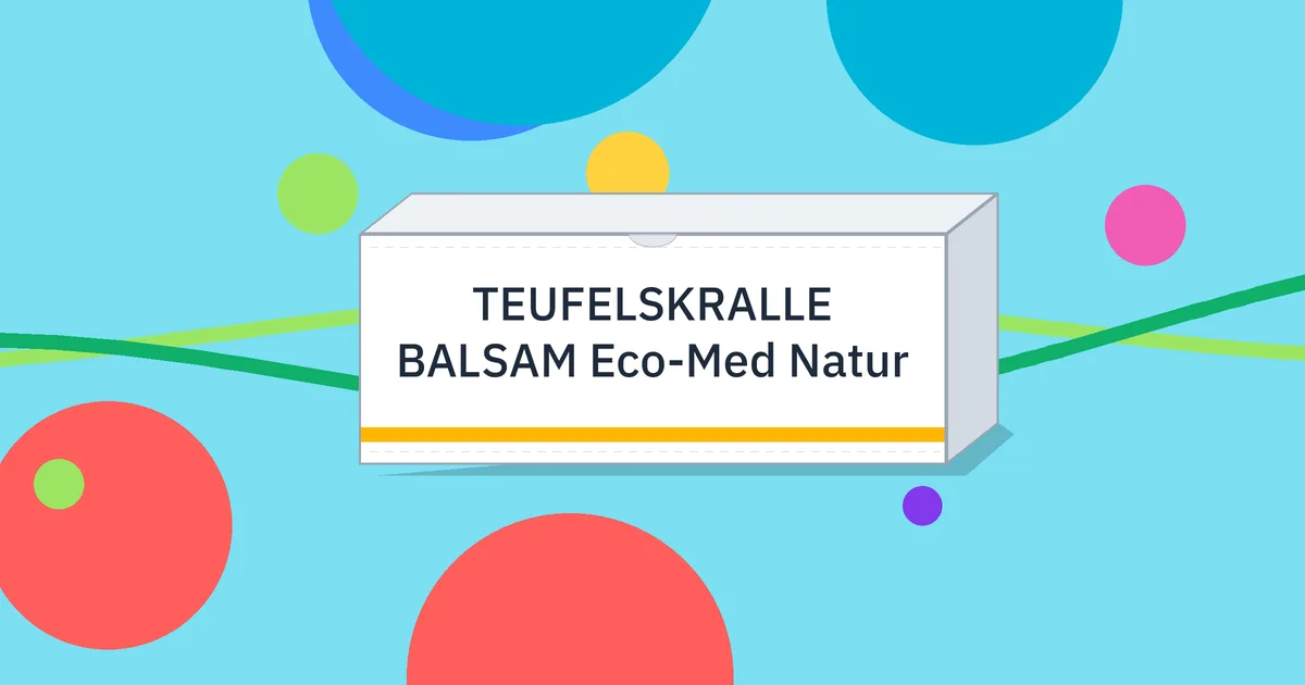Symbolbild: Packung mit der Aufschrift TEUFELSKRALLE BALSAM Eco-Med Natur (PZN 20327223) – Verfügbarkeit und Bezug in Apotheken in Frankfurt am Main