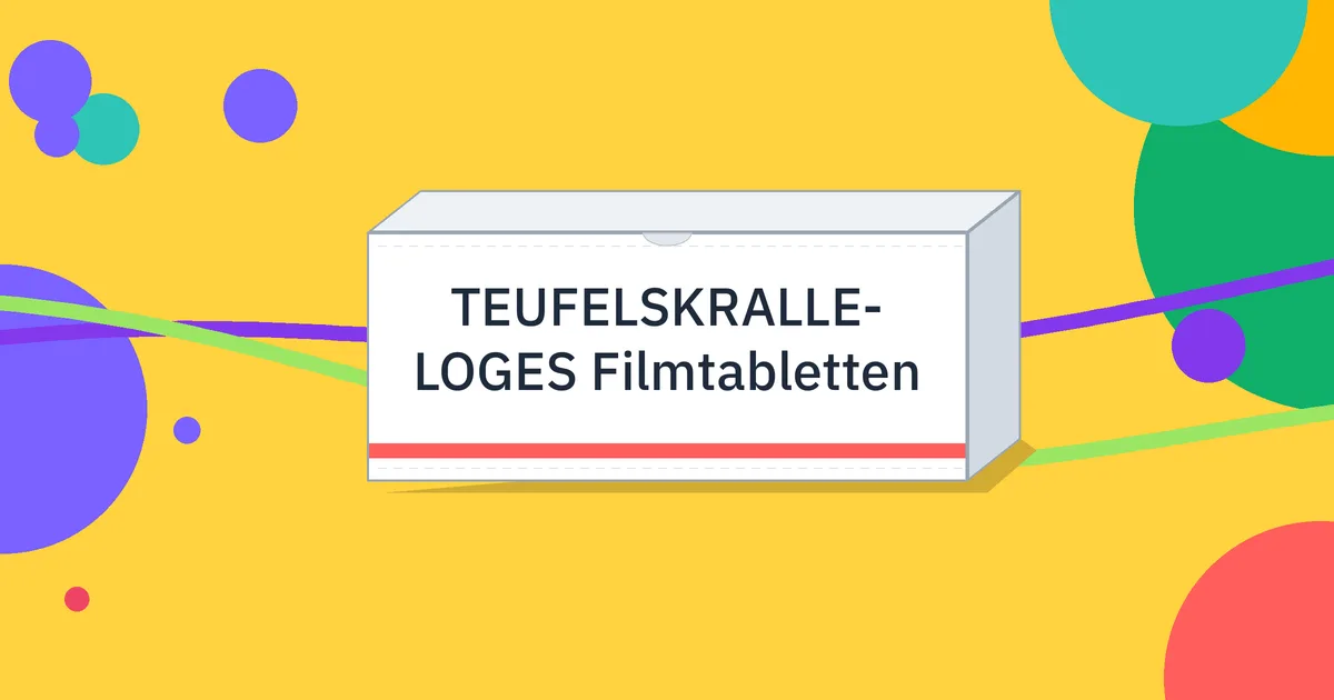 Symbolbild: Packung mit der Aufschrift TEUFELSKRALLE-LOGES Filmtabletten (PZN 11515871) – Verfügbarkeit und Bezug in Apotheken in Frankfurt am Main