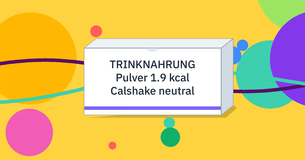 Symbolbild: Packung mit der Aufschrift TRINKNAHRUNG Pulver 1.9 kcal Calshake neutral (PZN 13968660) – Verfügbarkeit und Bezug in Apotheken in Frankfurt am Main