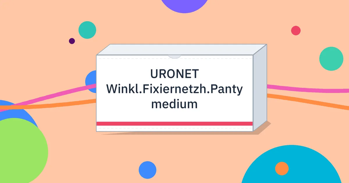 Symbolbild: Packung mit der Aufschrift URONET Winkl.Fixiernetzh.Panty medium (PZN 00477558) – Verfügbarkeit und Bezug in Apotheken in Frankfurt am Main