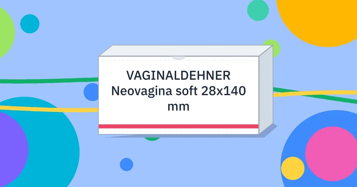 Symbolbild: Packung mit der Aufschrift VAGINALDEHNER Neovagina soft 28x140 mm (PZN 01827960) – Verfügbarkeit und Bezug in Apotheken in Frankfurt am Main