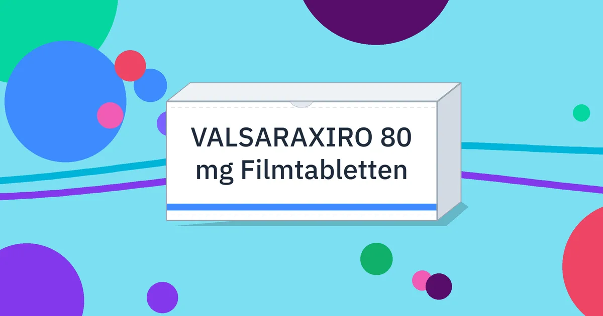 Symbolbild: Packung mit der Aufschrift VALSARAXIRO 80 mg Filmtabletten (PZN 16793250) – Verfügbarkeit und Bezug in Apotheken in Frankfurt am Main