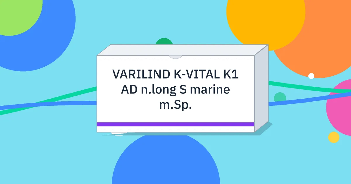 Symbolbild: Packung mit der Aufschrift VARILIND K-VITAL K1 AD n.long S marine m.Sp. (PZN 20566229) – Verfügbarkeit und Bezug in Apotheken in Frankfurt am Main