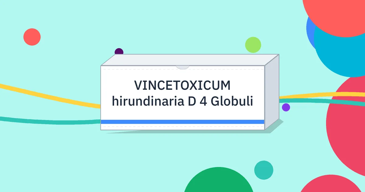 Symbolbild: Packung mit der Aufschrift VINCETOXICUM hirundinaria D 4 Globuli (PZN 20409547) – Verfügbarkeit und Bezug in Apotheken in Frankfurt am Main