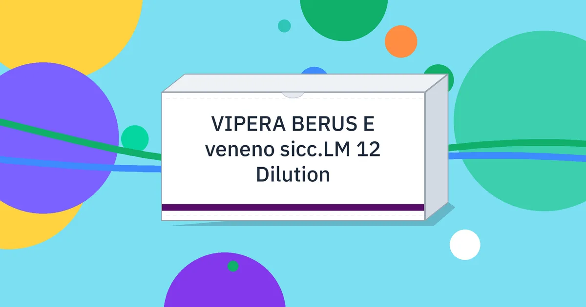 Symbolbild: Packung mit der Aufschrift VIPERA BERUS E veneno sicc.LM 12 Dilution (PZN 03503291) – Verfügbarkeit und Bezug in Apotheken in Frankfurt am Main