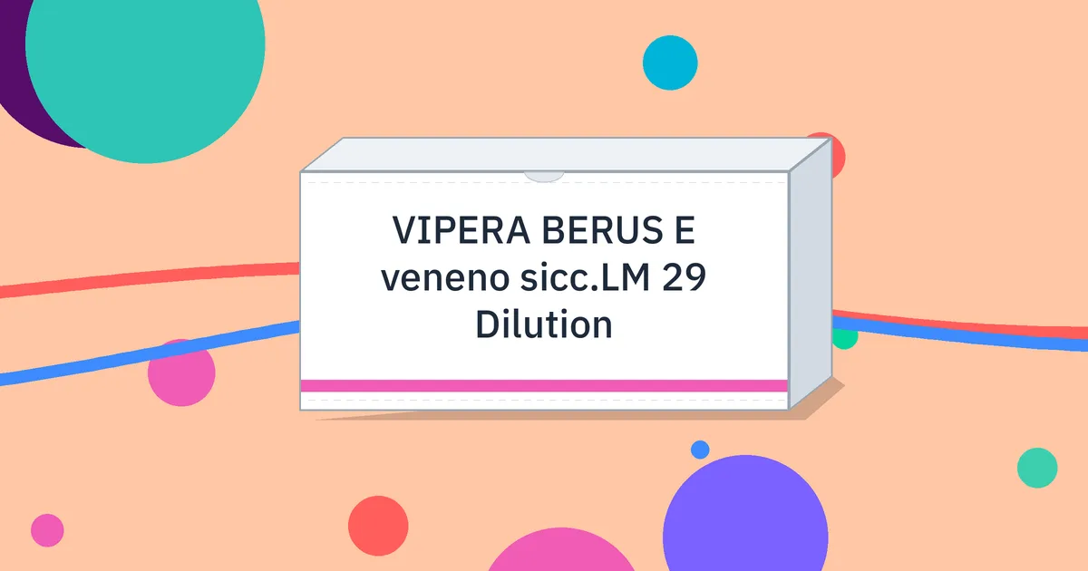 Symbolbild: Packung mit der Aufschrift VIPERA BERUS E veneno sicc.LM 29 Dilution (PZN 13277387) – Verfügbarkeit und Bezug in Apotheken in Frankfurt am Main