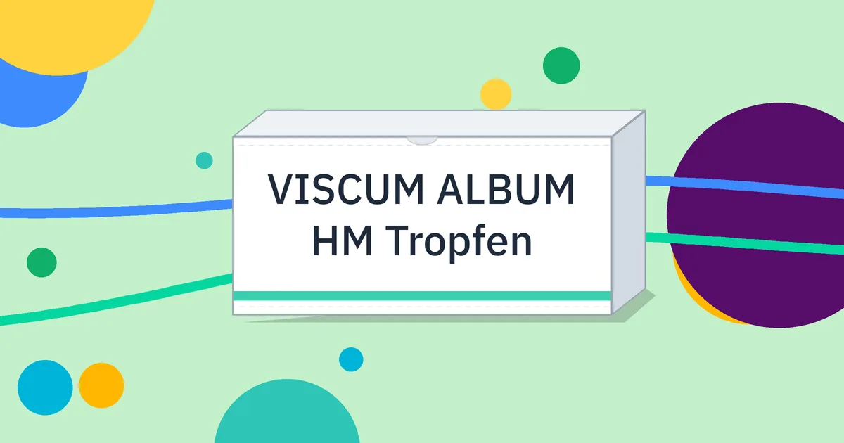 Symbolbild: Packung mit der Aufschrift VISCUM ALBUM HM Tropfen (PZN 04041993) – Verfügbarkeit und Bezug in Apotheken in Frankfurt am Main