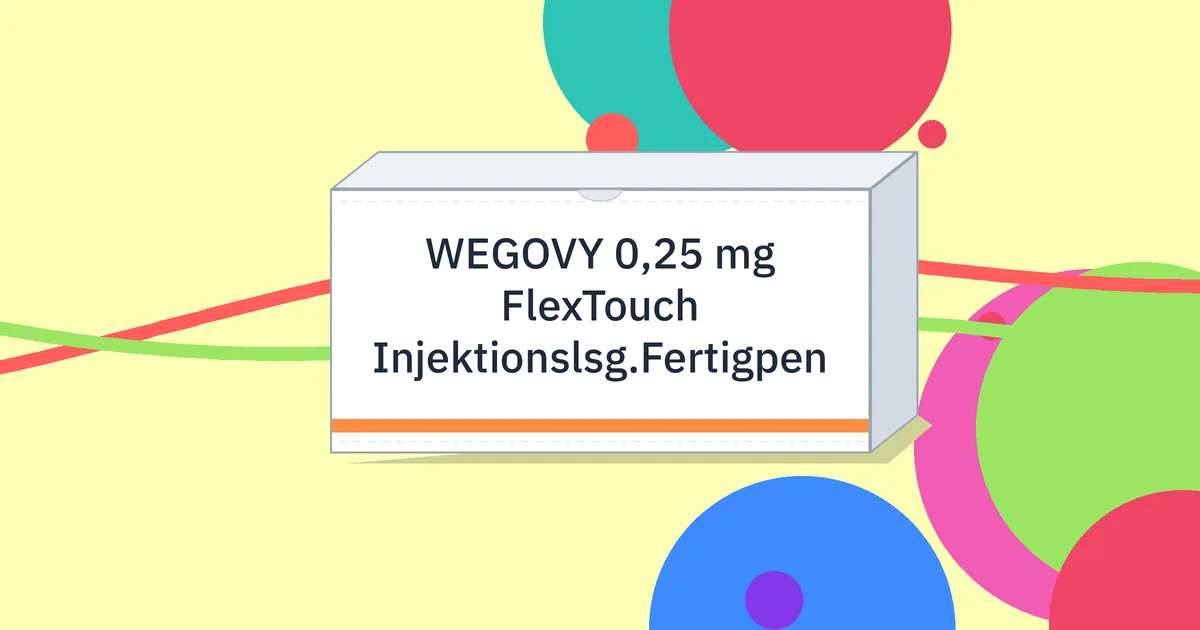 Symbolbild: Packung mit der Aufschrift WEGOVY 0,25 mg FlexTouch Injektionslsg.Fertigpen (PZN 19525745) – Verfügbarkeit und Bezug in Apotheken in Frankfurt am Main