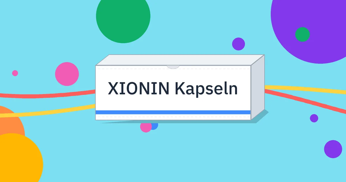 Symbolbild: Packung mit der Aufschrift XIONIN Kapseln (PZN 10965520) – Verfügbarkeit und Bezug in Apotheken in Frankfurt am Main