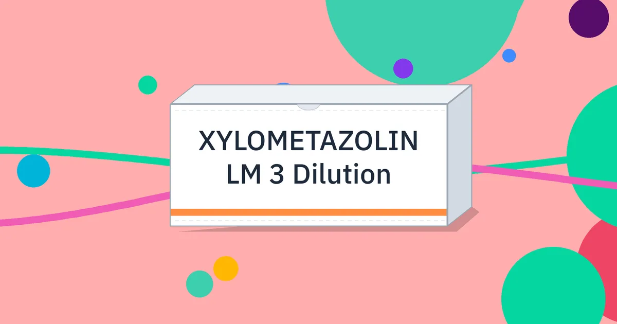 Symbolbild: Packung mit der Aufschrift XYLOMETAZOLIN LM 3 Dilution (PZN 13283040) – Verfügbarkeit und Bezug in Apotheken in Frankfurt am Main