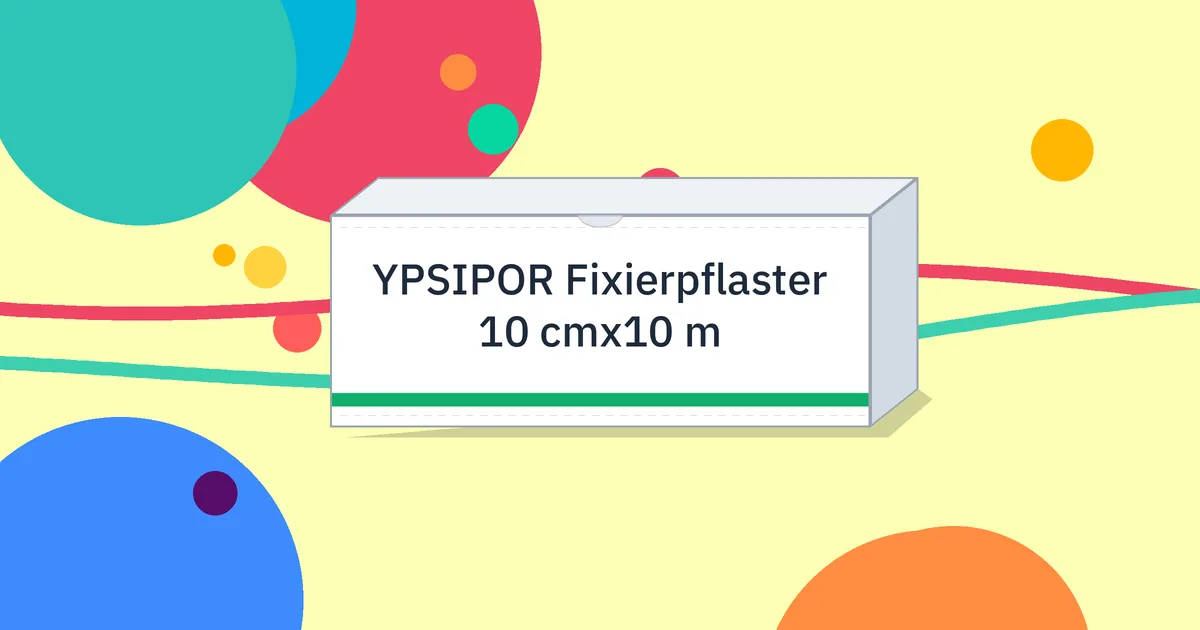 Symbolbild: Packung mit der Aufschrift YPSIPOR Fixierpflaster 10 cmx10 m (PZN 12603471) – Verfügbarkeit und Bezug in Apotheken in Frankfurt am Main