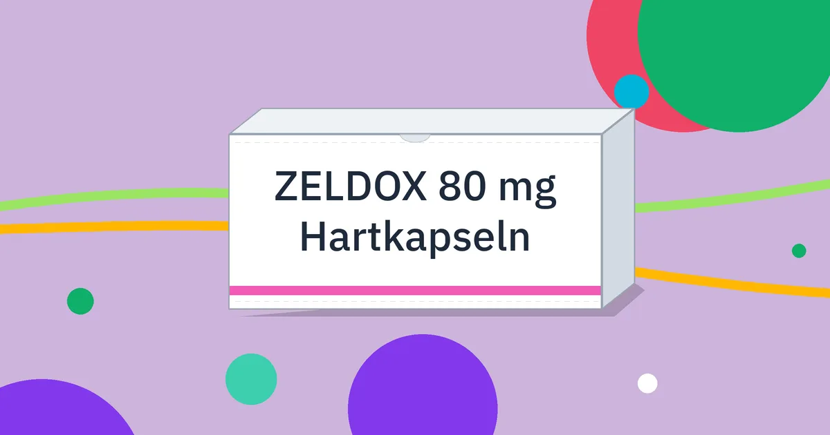 Symbolbild: Packung mit der Aufschrift ZELDOX 80 mg Hartkapseln (PZN 02727781) – Verfügbarkeit und Bezug in Apotheken in Frankfurt am Main