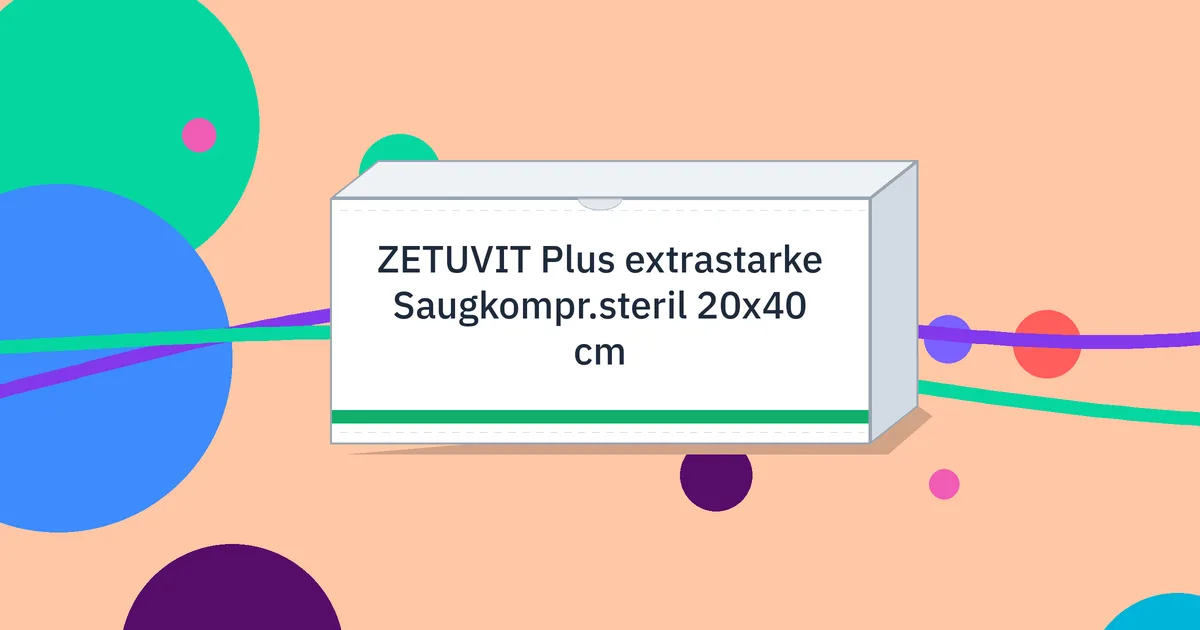 Symbolbild: Packung mit der Aufschrift ZETUVIT Plus extrastarke Saugkompr.steril 20x40 cm (PZN 20918384) – Verfügbarkeit und Bezug in Apotheken in Frankfurt am Main