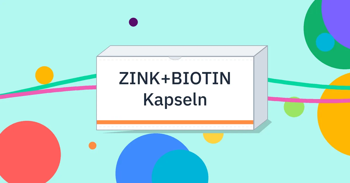 Symbolbild: Packung mit der Aufschrift ZINK+BIOTIN Kapseln (PZN 11697458) – Verfügbarkeit und Bezug in Apotheken in Frankfurt am Main