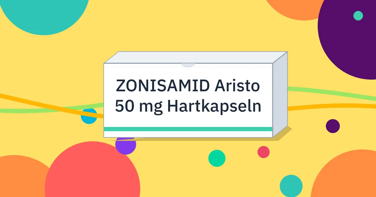 Symbolbild: Packung mit der Aufschrift ZONISAMID Aristo 50 mg Hartkapseln (PZN 11853390) – Verfügbarkeit und Bezug in Apotheken in Frankfurt am Main