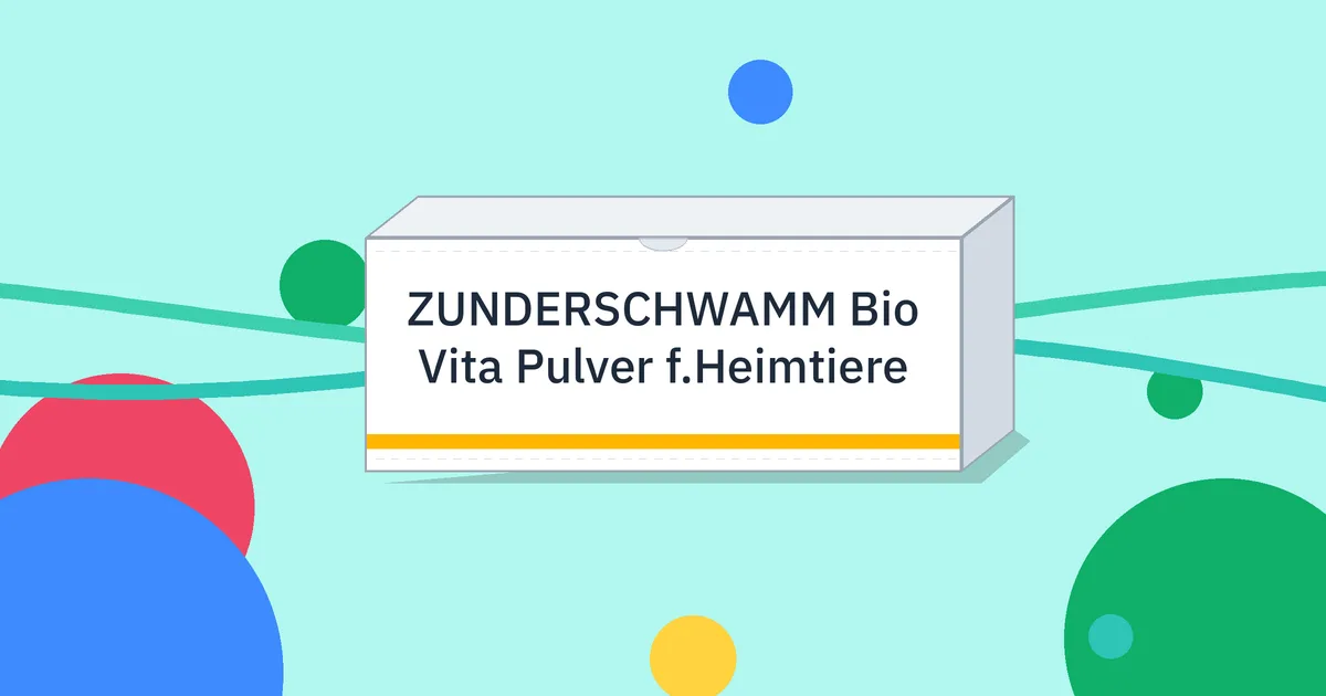 Symbolbild: Packung mit der Aufschrift ZUNDERSCHWAMM Bio Vita Pulver f.Heimtiere (PZN 10763911) – Verfügbarkeit und Bezug in Apotheken in Frankfurt am Main